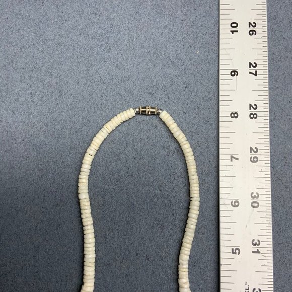 Jewelry | Pooka Puka Shell Necklace White Salmon Pink Barbie Silver ...